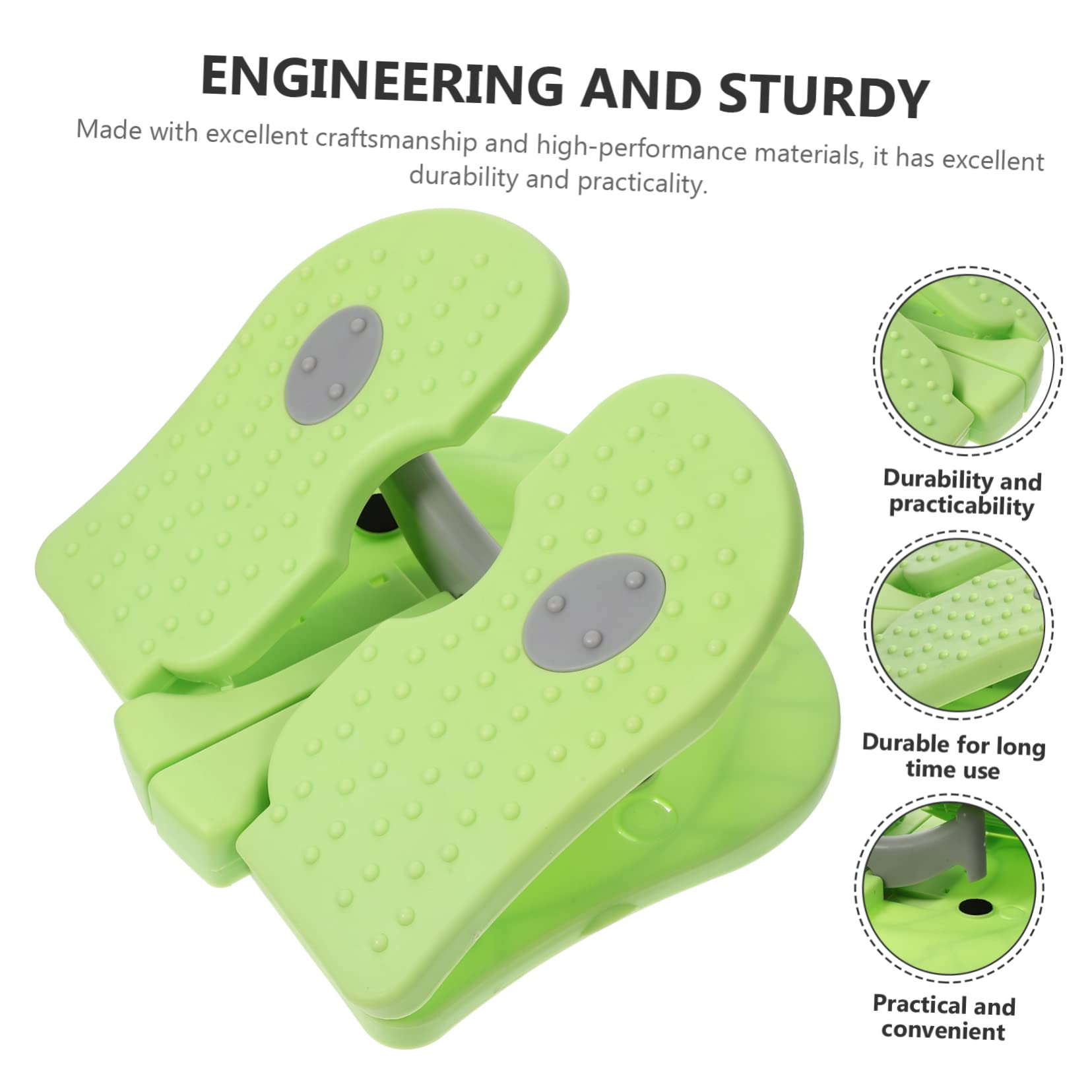 INOOMP 4pcs Mini Stepper Muscles Foot Peddle Stair Masters for Exercise Home Mini Pedal Exerciser Stepper Machine Under Desk Stair Step Platform Trainer Small Plastic Work Pedals