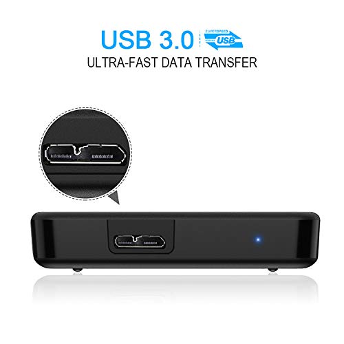 HWAYO 750GB Portable External Hard Drive Ultra Slim 2.5'' USB 3.0 HDD Storage for PC, Desktop, Laptop, MacBook, Chromebook, Xbox One