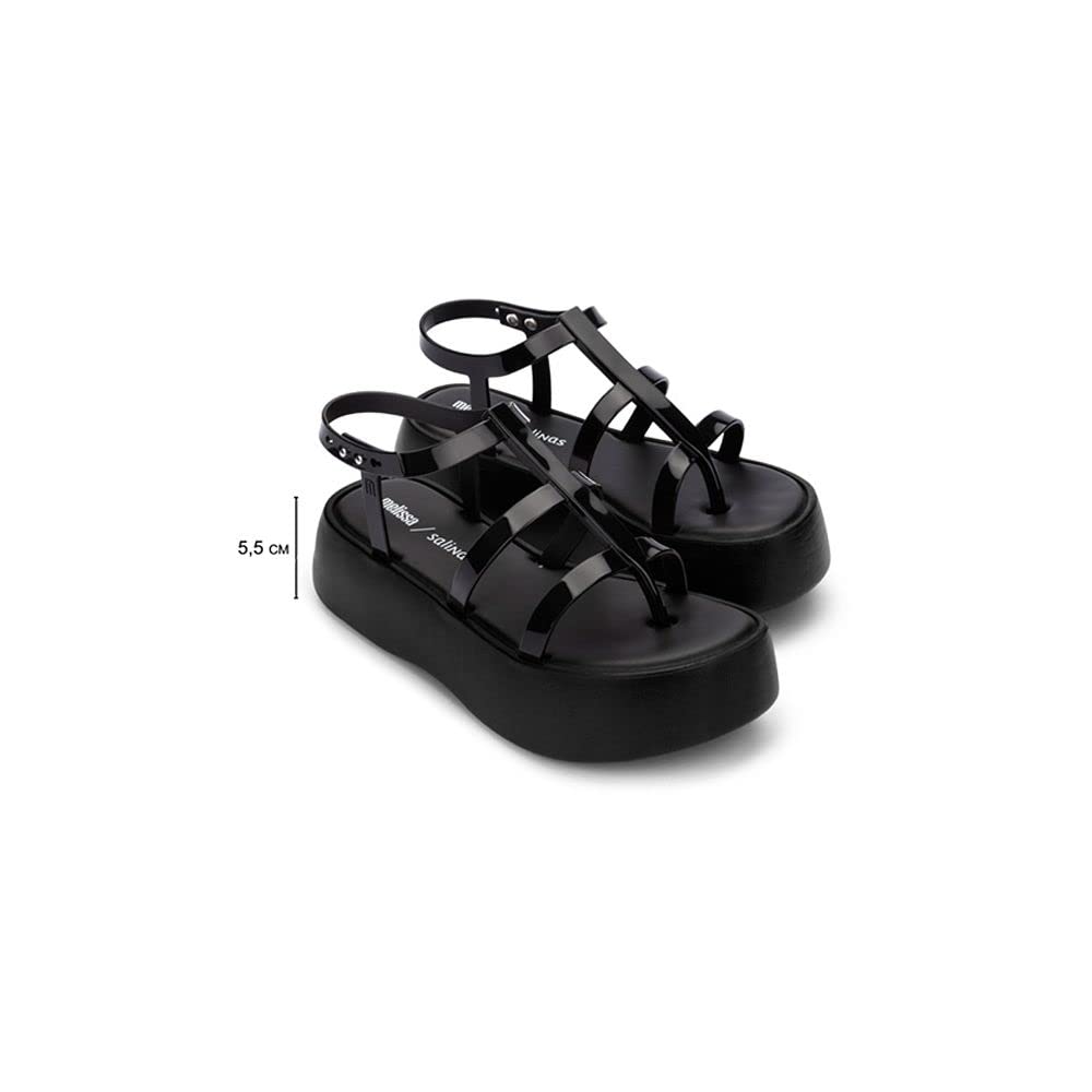 Melissa Womens Caribe Platforms Sandals Black 7.5