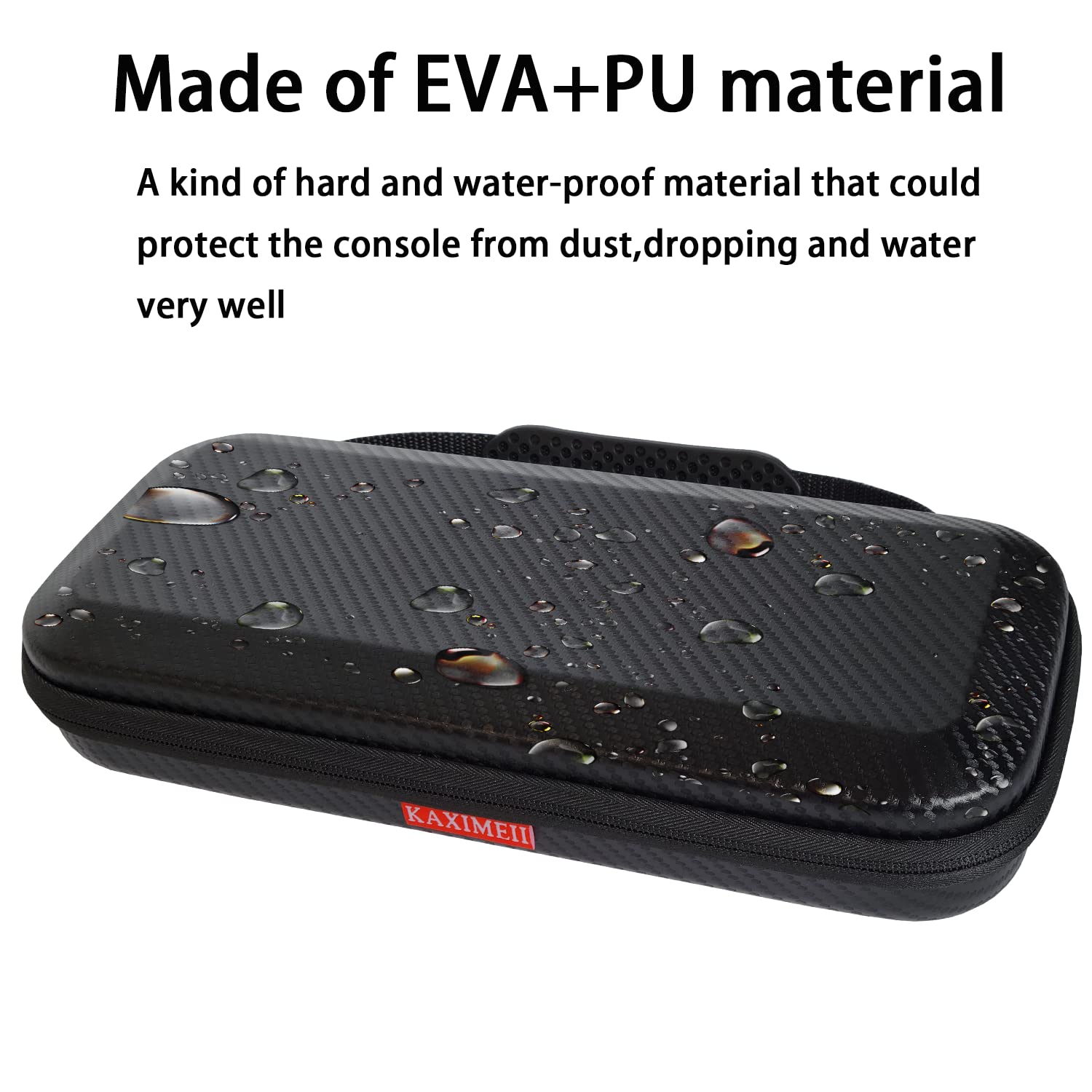 KAXIMEII Carrying Case Compatible with Hori Split Pad Pro Controller, Portable Hard Bag for Nintendo Switch and Switch OLED Console Steam Deck Case Waterproof Black