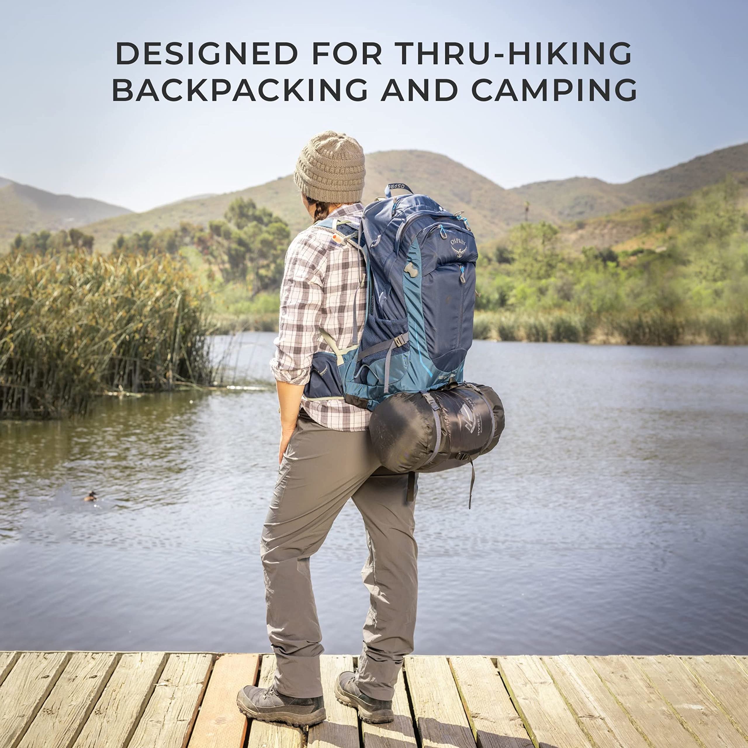 Hyke & Byke Katahdin 0°F Cold Weather Mummy Hiking & Backpacking Sleeping Bag - Synthetic 625 FP 4 Season Sleeping Bags for Adults - Ultralight Includes Compression Stuff Sack (Charcoal Gray, Long)