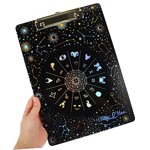 Tofficu Gold Clipboard Pattern Paper Exam Practical for with Low Fashion Clipboards Case Clip Document Portable Teacher Nurses Clipboard Storage Letter File Convenient Size Board