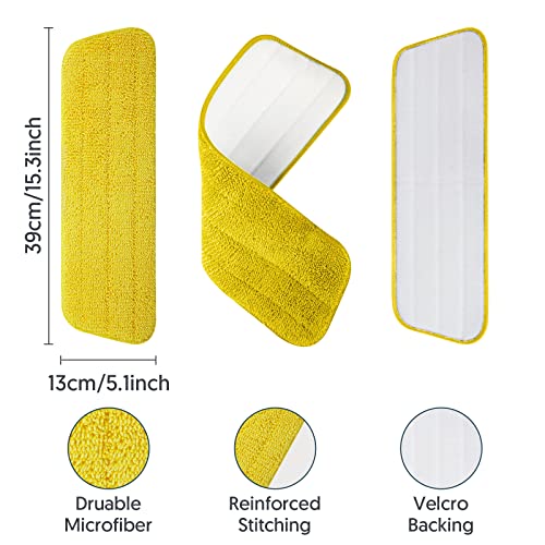 Spray Mops Heads Pads Compatible with Swiffer PowerMop - MEXERRIS Floor Mop Heads Replacement Microfiber Mop Pads Refills Reusable Mop Pads Compatible with Swiffer Power Mop All Spray Wet Mops, 7 Pcs