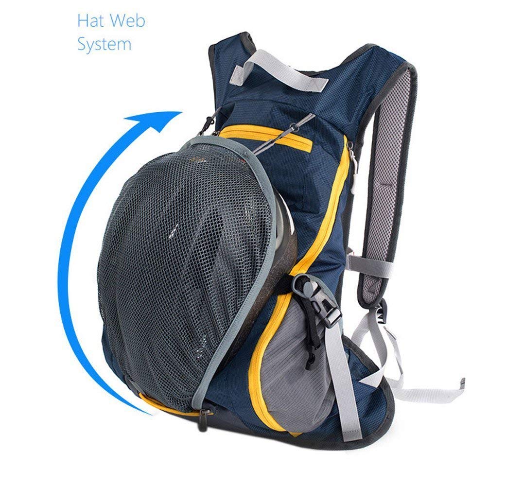 Hysenm 15L Hiking Daypack Lightweight Waterproof Packable Backpack With Helmet Net For Traveling Climbing Camping Men Women, Black