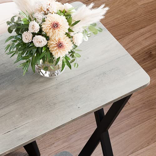 IDEALHOUSE Console Table, Sofa Tables Narrow Entryway Table with Outlet, Shelf and Metal Frame, 41.3β Behind Couch Table Industrial Hallway Table for Living Room, Foyer, Bedroom, Grey