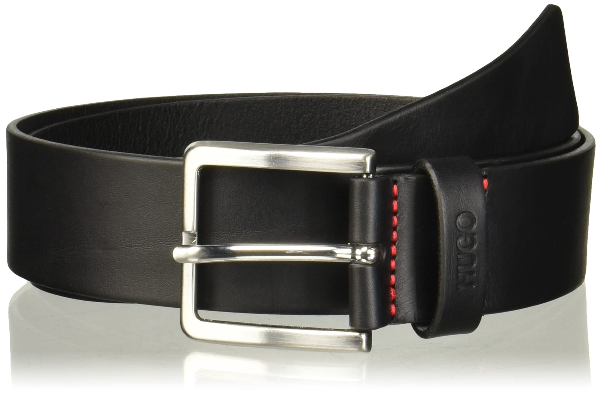 HUGO Boss Men's Gionios Italian Belt Accessory, New black, 110