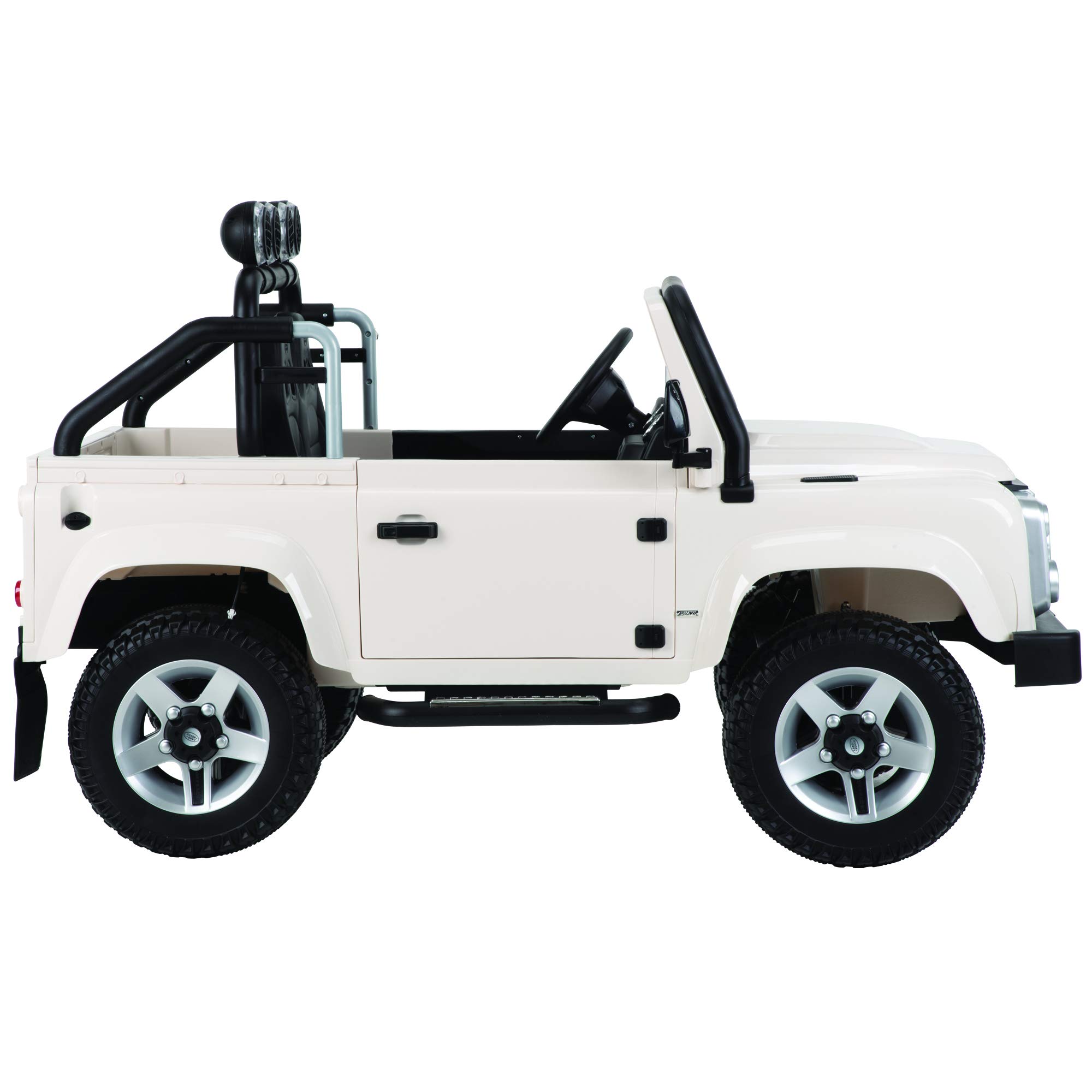 Huffy Kid Electric Ride On 12V Land Rover SUV White, Two Seater, Crisp White (17489P)