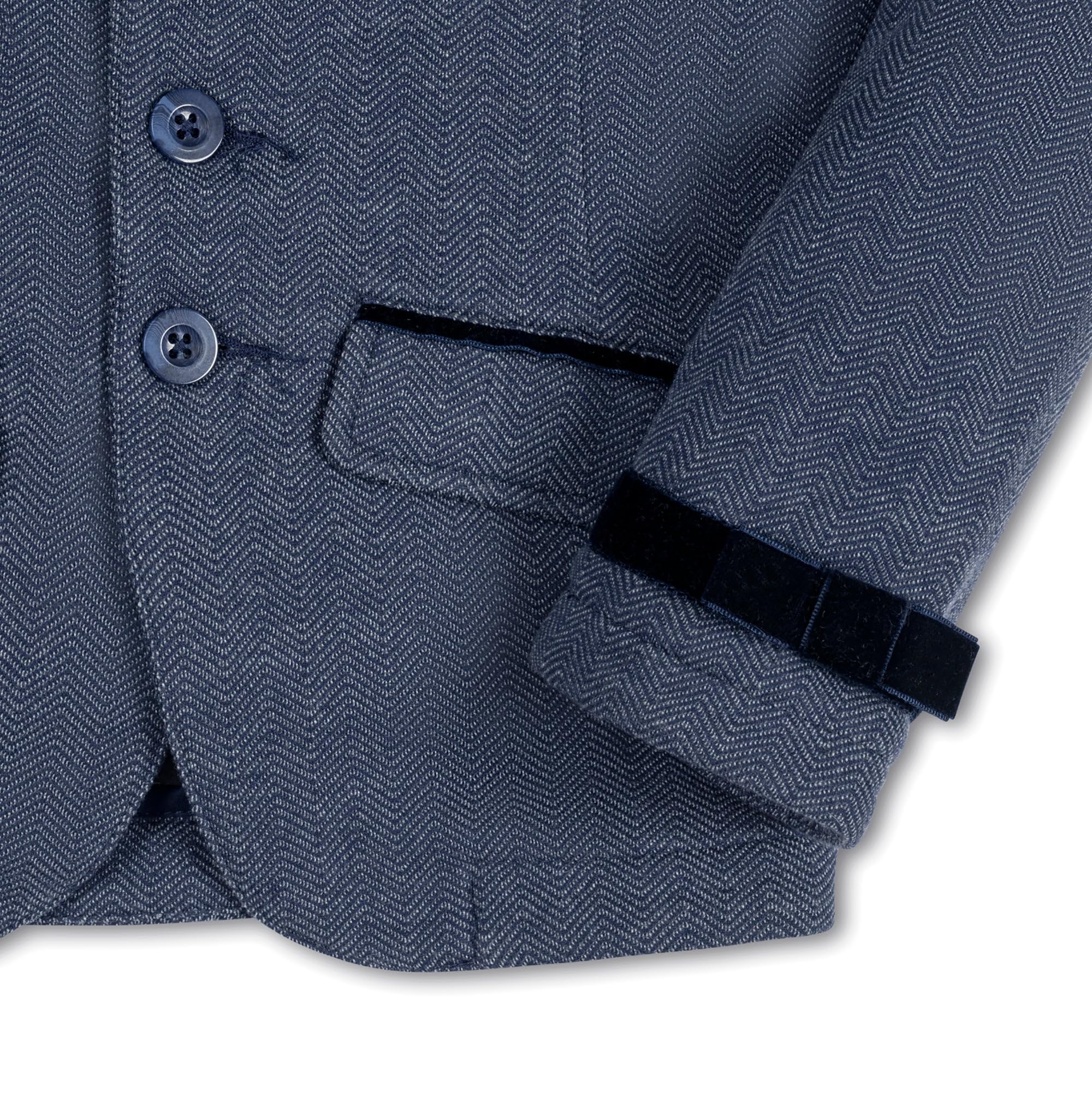 Hope & Henry Girls' Dressy Knit Jacquard Riding Blazer