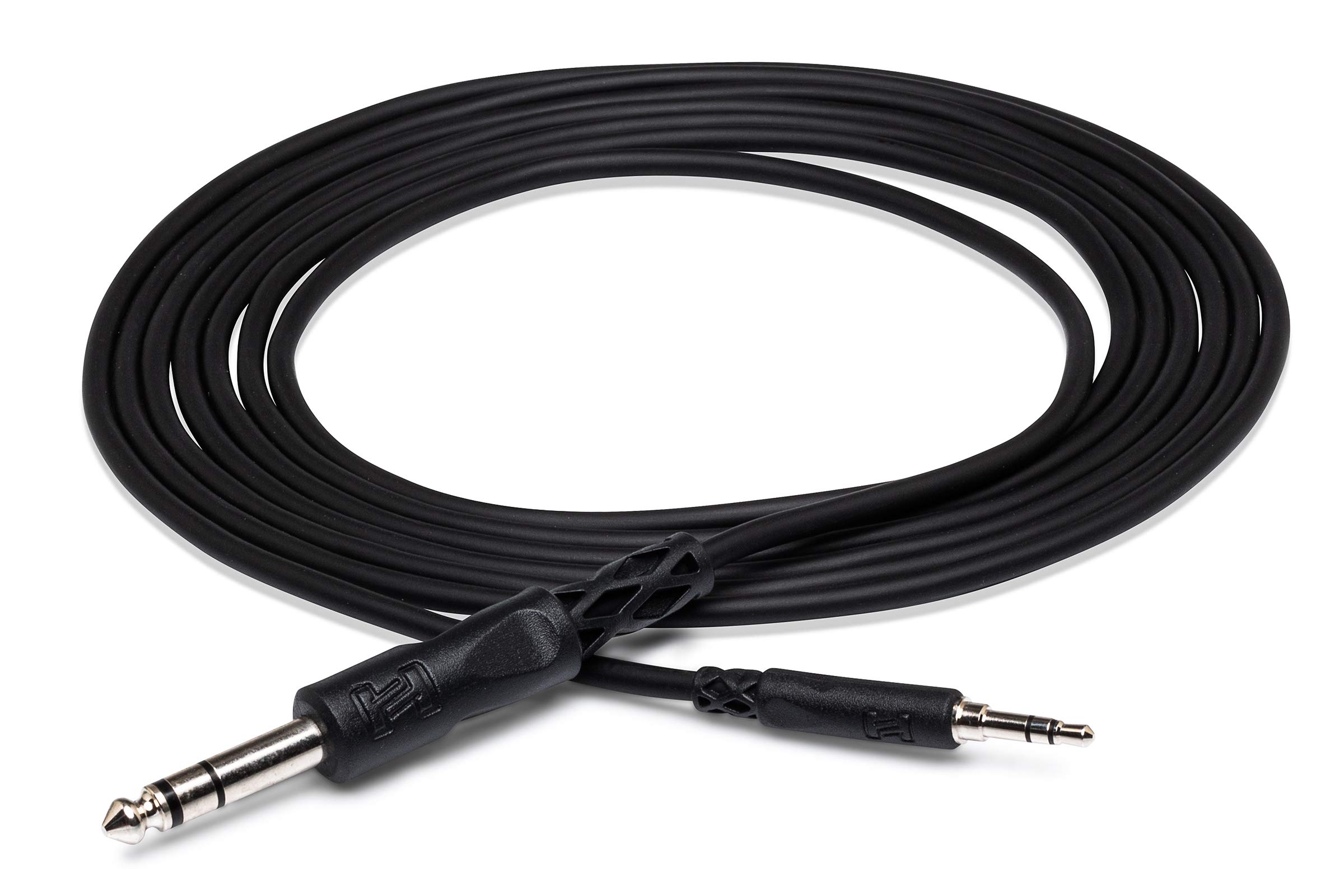 HOSA CMS-110 3.5 mm TRS to 1/4'' TRS Stereo Interconnect Cable, 10 Feet & CMS-105 3.5 mm TRS to 1/4'' TRS Stereo Interconnect Cable, 5 Feet
