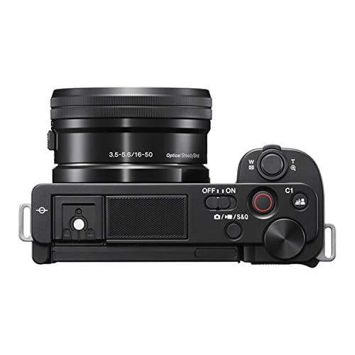 Sony ZV-E10 Mirrorless Camera with 16-50mm + 55-210mm Lenses, 128GB Extreem Speed Memory,Microphone, 120 LED Video Light, Tripod, Spare Battery & Charger -Deluxe Bundle