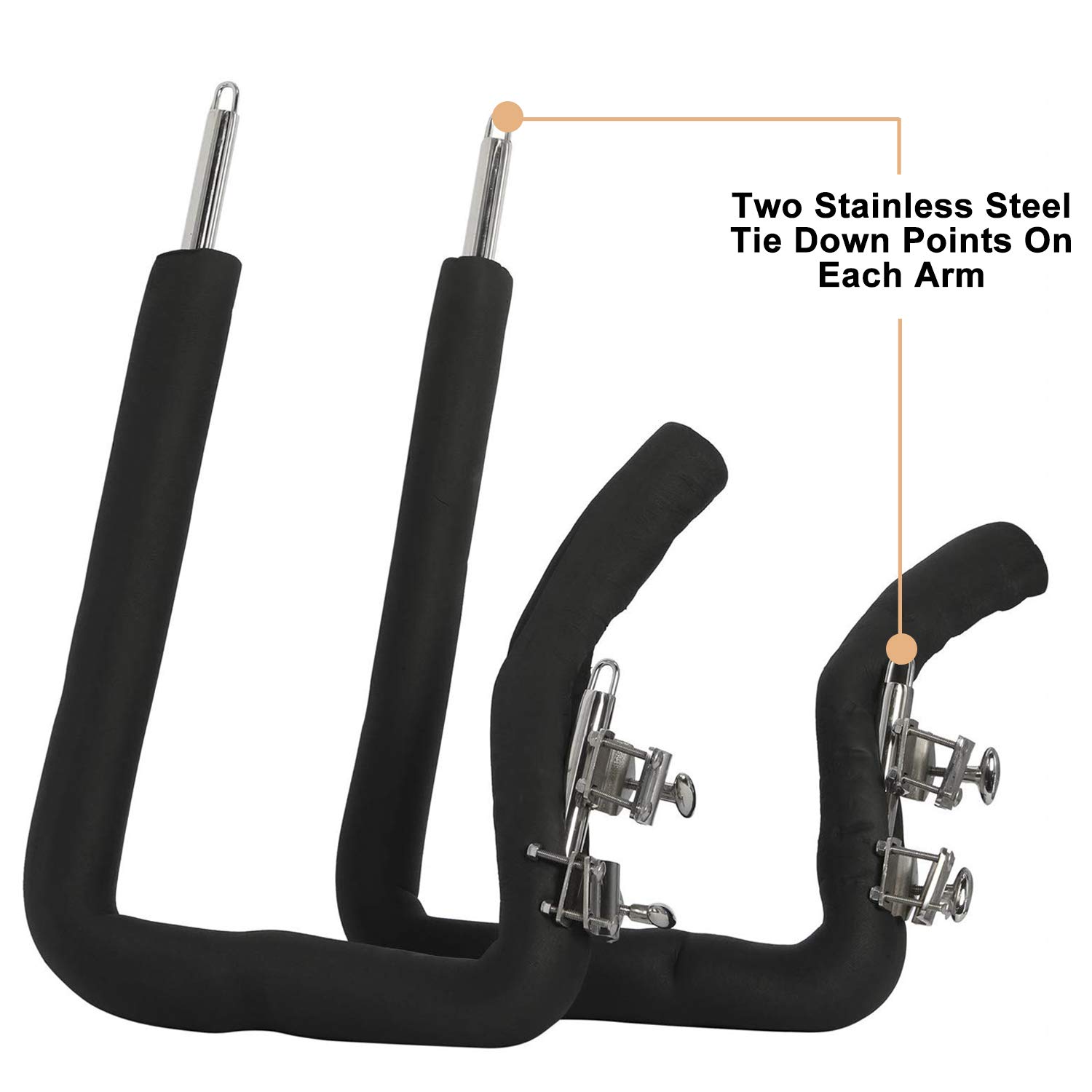Homend Stainless Steel Storage Rack Kayak Boat Rail Mounted fit SUP Surfboards,Longboards and Stand up Paddle Boards.
