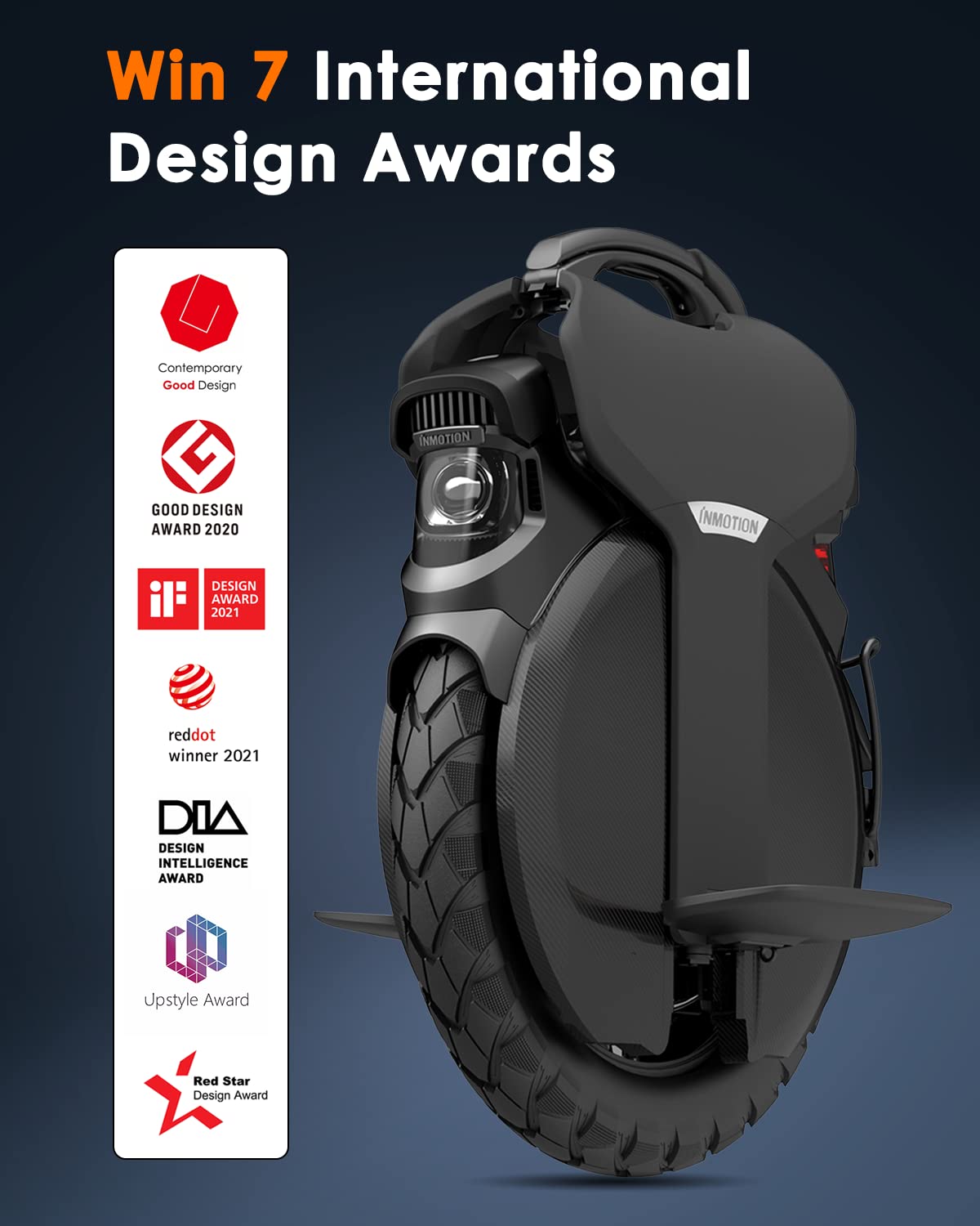 INMOTION V11 Electric Unicycle - 18 Inch Self-Balancing Monowheel, Equipped with 3.35'' Air Suspension, 75 Miles Long Range, Maximum Speed of 34MPH and 35° Climbing Ability