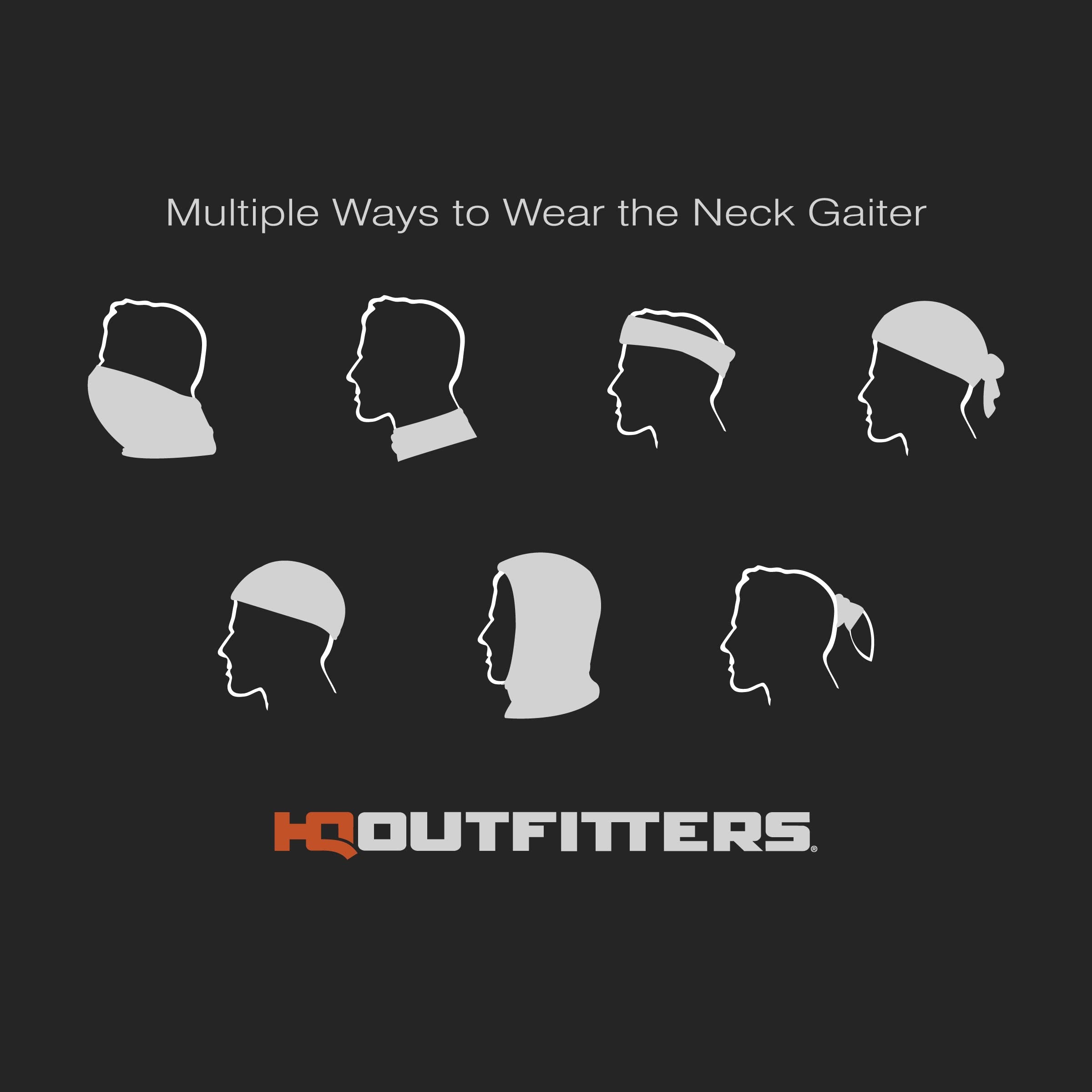 HQ Outfitters New Bottomland Neck Gaiter | Versatile Moisture Wicking Camo Gear