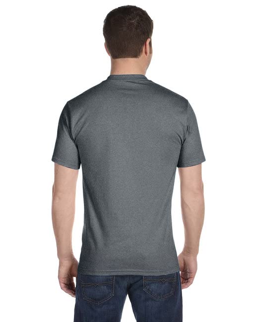 Hanes Men's T-Shirt Pack, Essential-T Cotton T-Shirt, Oxford Gray, Large, 4-Pack