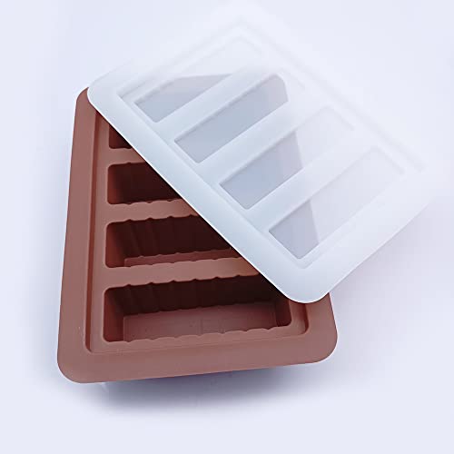 Silicone butter mold,Large Trays Butter Mold Set of 1 , BPA free premium silicone tray with lid (green)