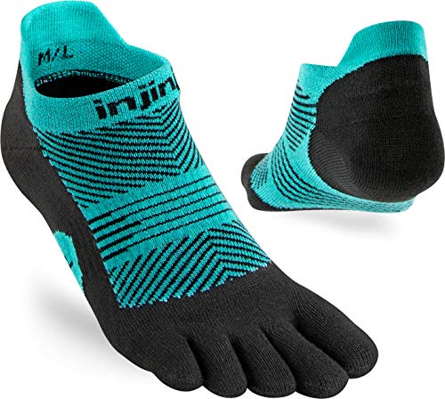 Injinji Women's Run Lightweight No-Show (X-Small/Small, Jewel)