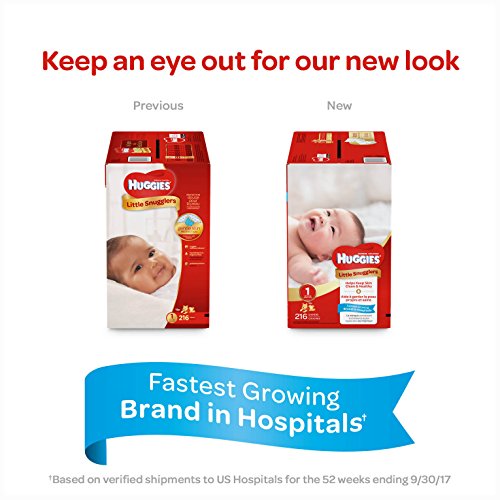 Huggies Little Snugglers Baby Diapers, Size 1, 80 Count (Packaging may Vary)