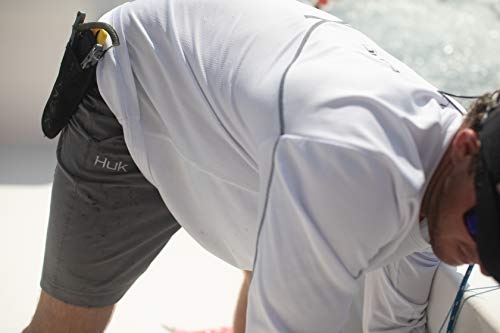 Huk Men's Standard Next Level Quick-Drying Performance Fishing Shorts, Charcoal-7", XL