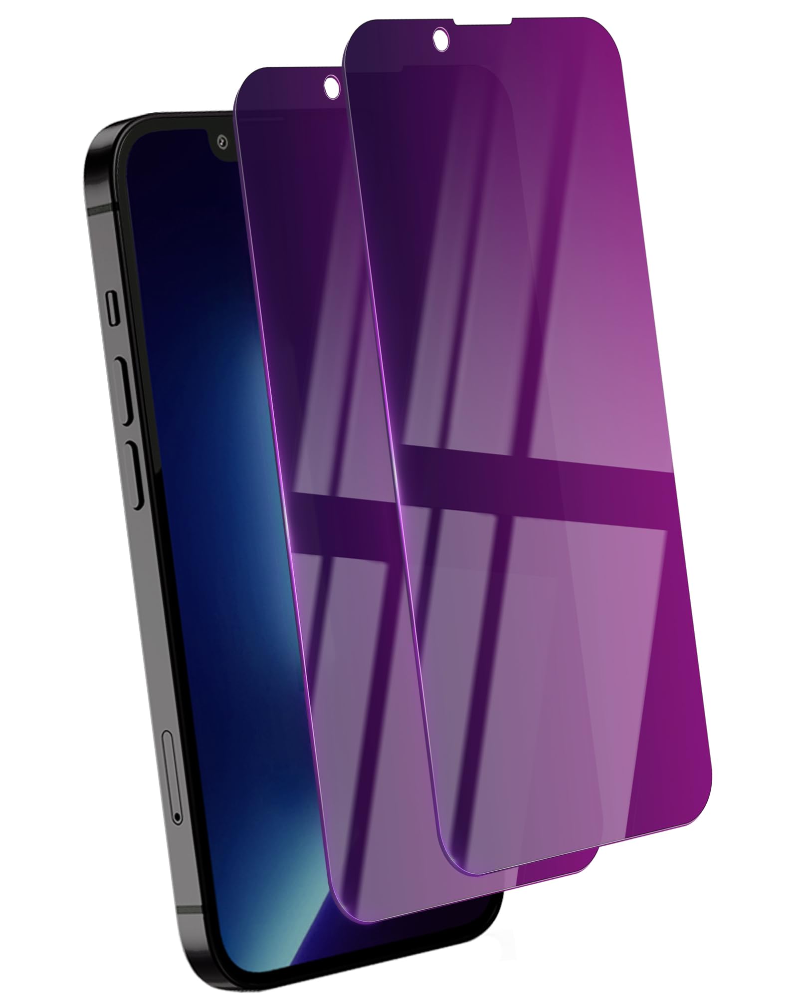 Ifaeveus 2 Pack Privacy Screen Protector for iPhone 13 Pro Max/14 Plus Tempered Glass for iPhone13ProMax/14Plus 6.7inch Private Glass Anti-Spy Anti-Blue Light Anti-Scratch Bubble Free Full Coverage