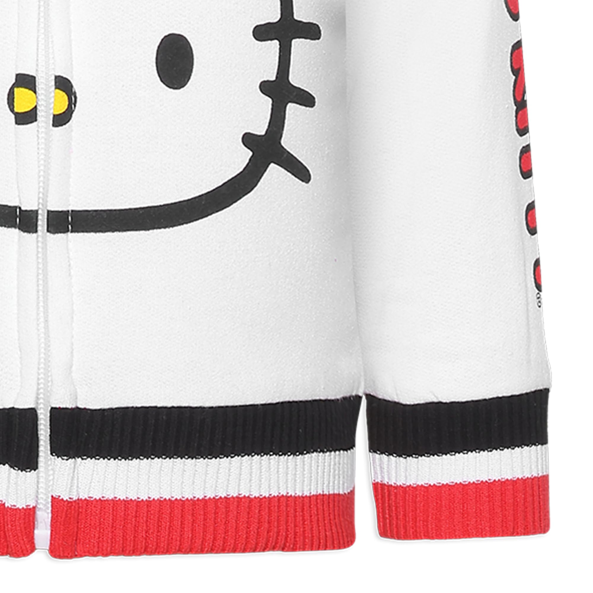 Hello Kitty Girls Zip Up Hooded Sweatshirt for Infant, Toddler and Little Kids β Red/White