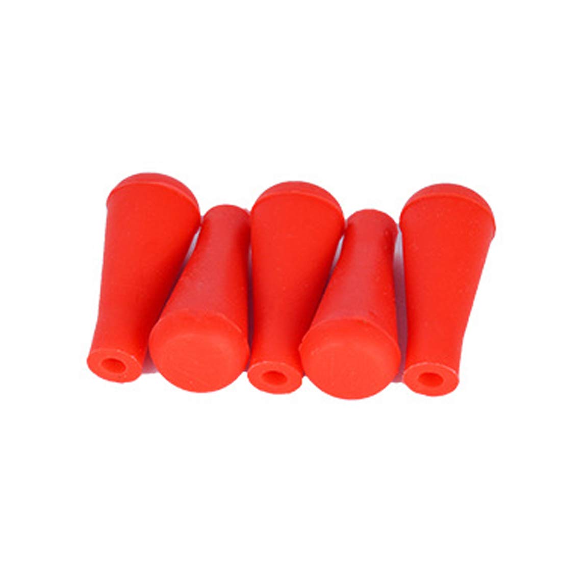 HRCHCG 6 pcs Soft Rubber Arrowheads Archery Broadhead Training Safety Arrow Tips for 8mm Arrows (Red)