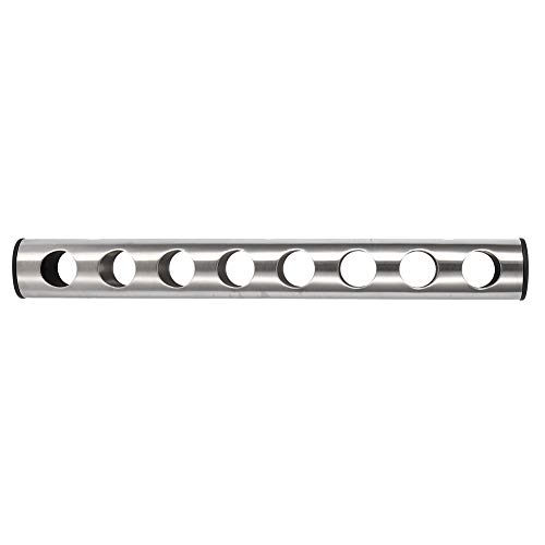 Wall Bottle Holder, Stainless Steel Wall Mounted Vertical Wine Holder Rack for Household Bar Supplies(Silver 8 Holes) Older Red Wine Bottle (stainless steel 8 holes)