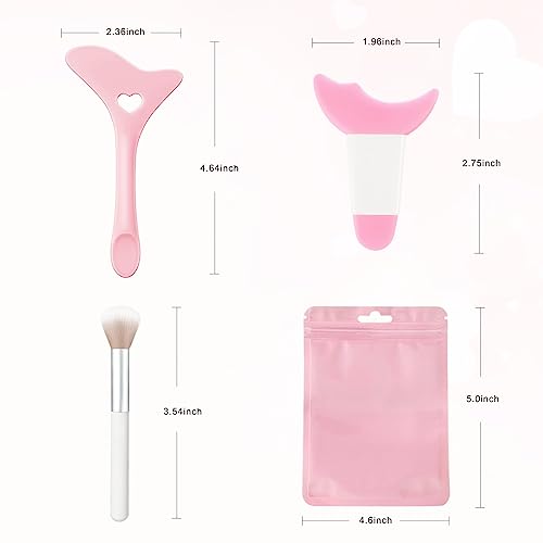 Idefair Eyeliner Stencils 2Pcs Reusable Silicone Eyeliner Eyeshadow Tool Applicators Guide Quick Eyeliner Stencils for Eyes Wing Multifunctional Mascara Shield Eye Makeup Lipstick Tool Brushes(Pink)