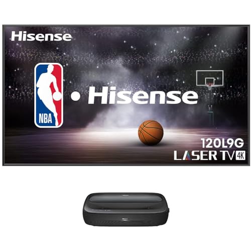 Hisense 120L9G-CINE120A 4K UHD Laser TV Triple-Laser UST Projector with 120 inch Screen (Renewed) Bundle with 2 YR CPS Enhanced Protection Pack