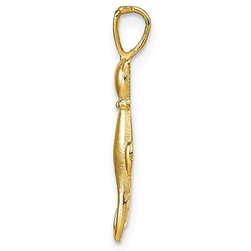 IceCarats 14K Yellow Gold Cats Necklace Charm Pendant 24mm x 12mm Only