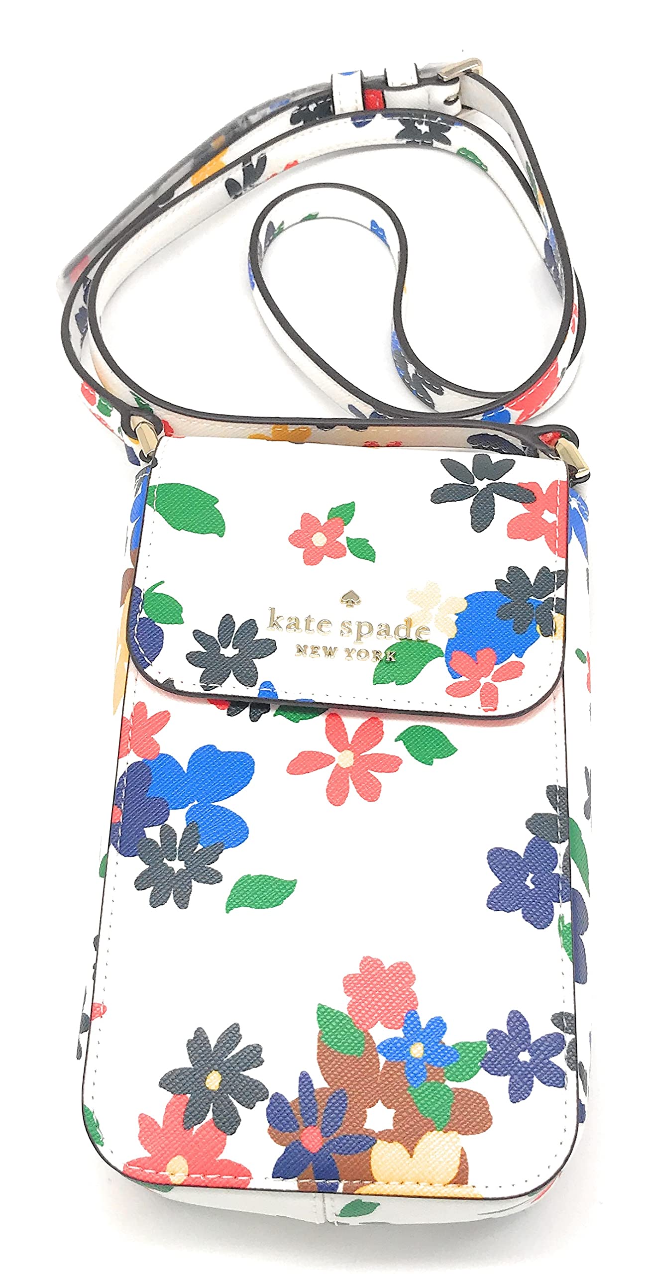 Kate Spade New York Staci NS Flap Phone Crossbody (Sailin' Floral Cream Multi)