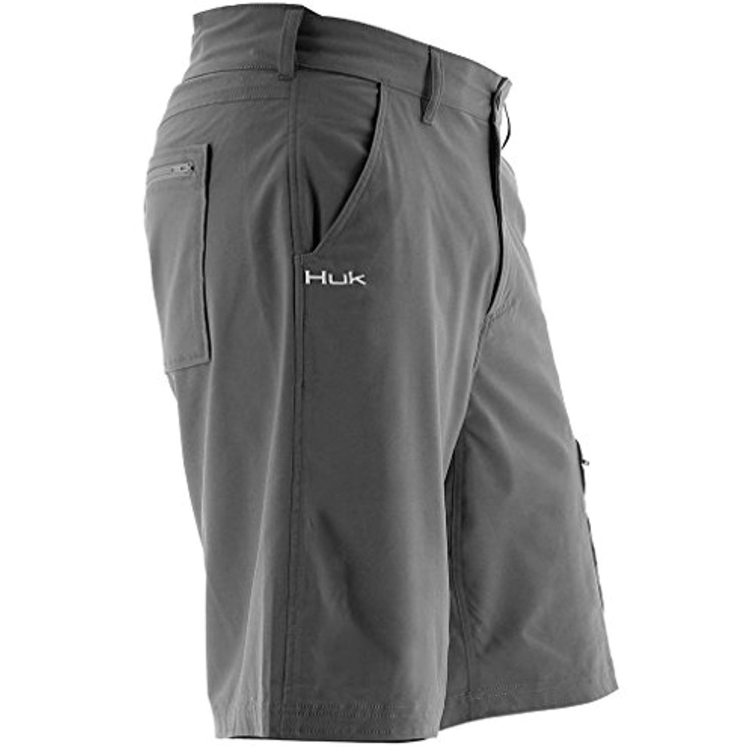 Huk Men's Nxtlvl 10.5 in. Short Charcoal XL & Cooling Towel Bundle