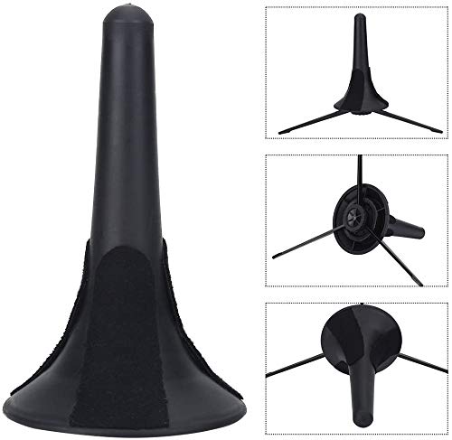 Jiayouy Black Portable Trumpet Stand Holder Metal Tripod Holder Stand Foldable - 6.7" x4.5"