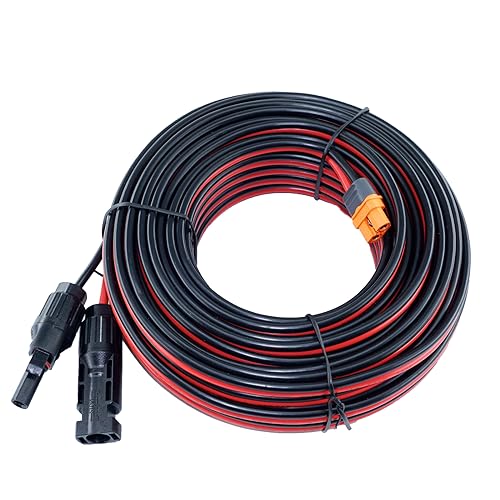 iHaospace XT60i Adapter to Solar Connector Cable 12AWG 50FT, XT60i to Solar Panel Extension Cable 50 FEET 12 Gauge 15.24m for Ecoflow River and Delta Series Bluetti EB55 Power Station (XT60i 50FT)
