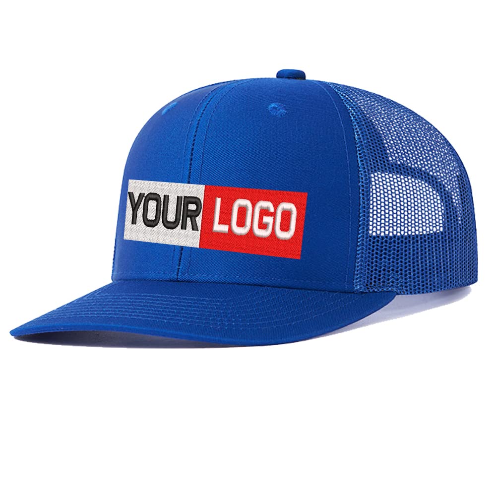 Men Women 112 Trucker Hats Personalized Outdoors Sun Visors Add Picture/Text/Logo Custom Embroidered Baseball Caps Blue