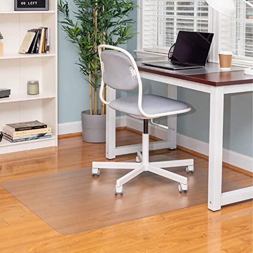 Ilyapa 2 Pack Office Chair Mat For Carpet 36" X 48" Heavy Duty Clear, Pvc Chair Mat for Hardwood Floor & Tile Floors, Protective Floor Mat for Home Or Office, Best Floor Mat for Office Chair On Carpet