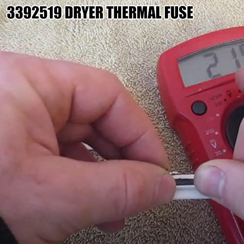 HXMLS 3392519 Dryer Thermal Fuse (3 Pack) Replacement for Whirlpool WP3392519 Replaces Part # AP6008325 3388651 694511