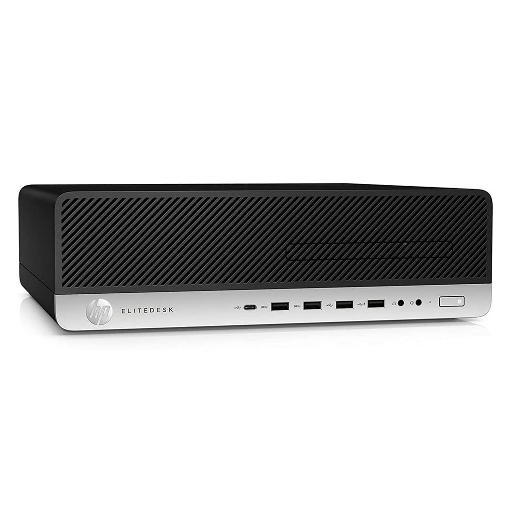 HP Elitedesk 800 G3 SFF Small Desktop Computer, Intel Quad-Core i5-6500 up to 3.6GHz, 16GB DDR4, 256GB PCIe SSD+500GB HDD, 4K Support, USB-C, RJ45, 2X DP, DVD, PDG Network Cable, Win 10 Pro (Renewed)
