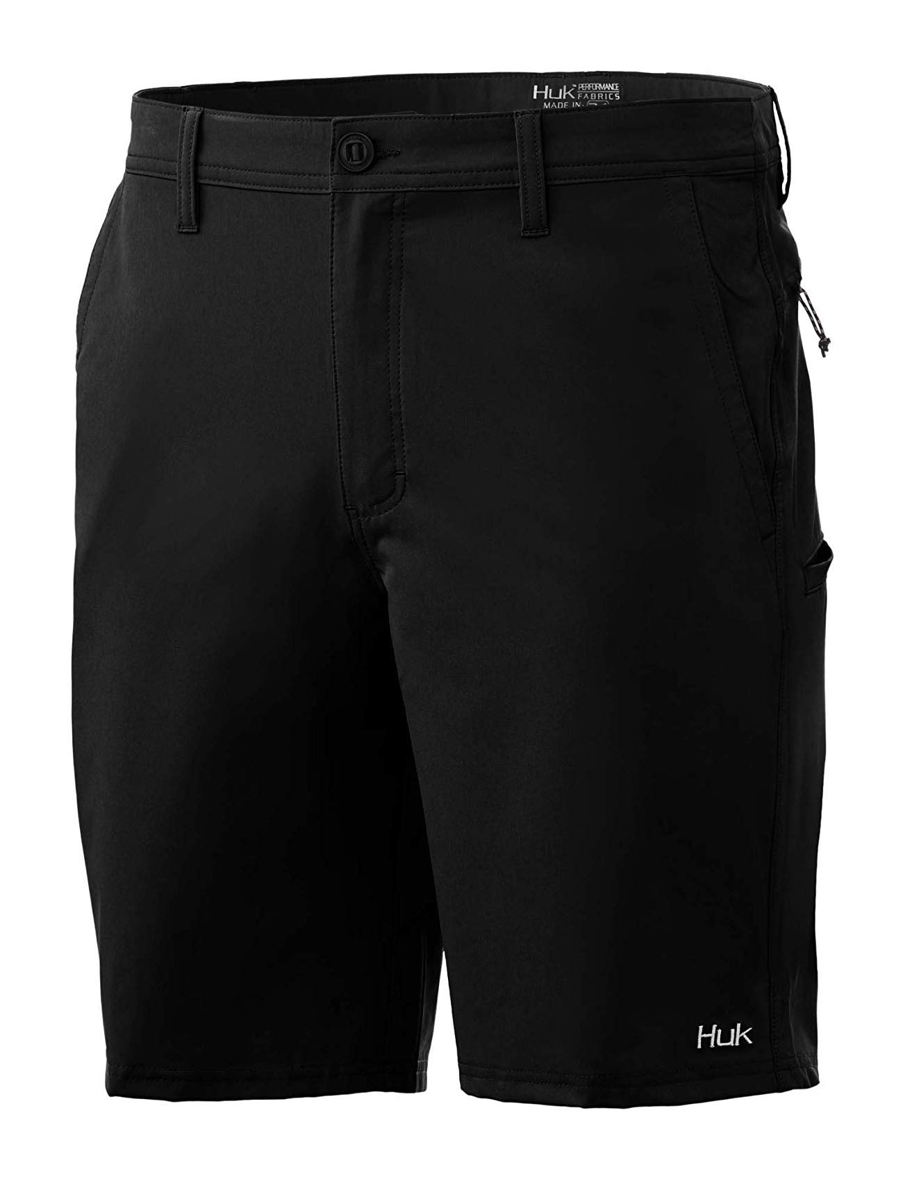 Huk Men's Reserve 20" Quick-Drying Performance Fishing Shorts with UPF 30+ Sun Protection, Black