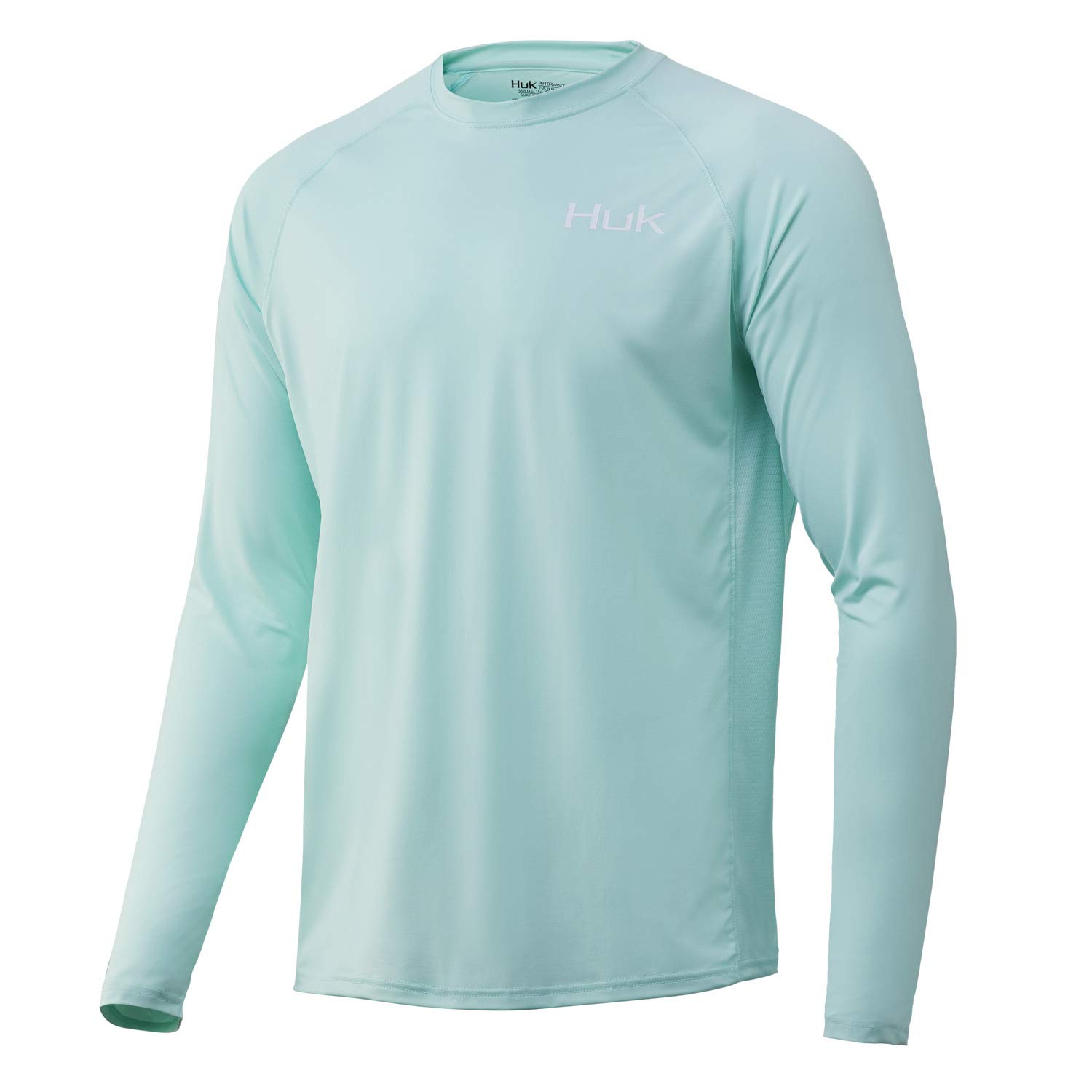 HUK Men's Pursuit Long Sleeve Sun Protecting Fishing Shirt, Hex-Seafoam, Medium