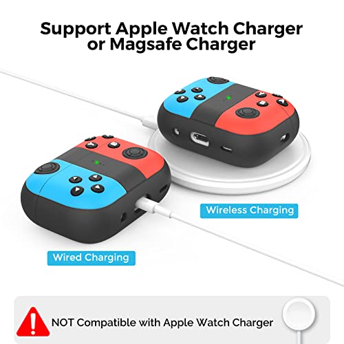TRONWIN Silicone Airpods Pro 2 Case Protective Covers Skin Gamepad Design for Airpods Pro 2022 [Support Wireless Charging] Compatible with Apple Airpods Pro 2nd Generation