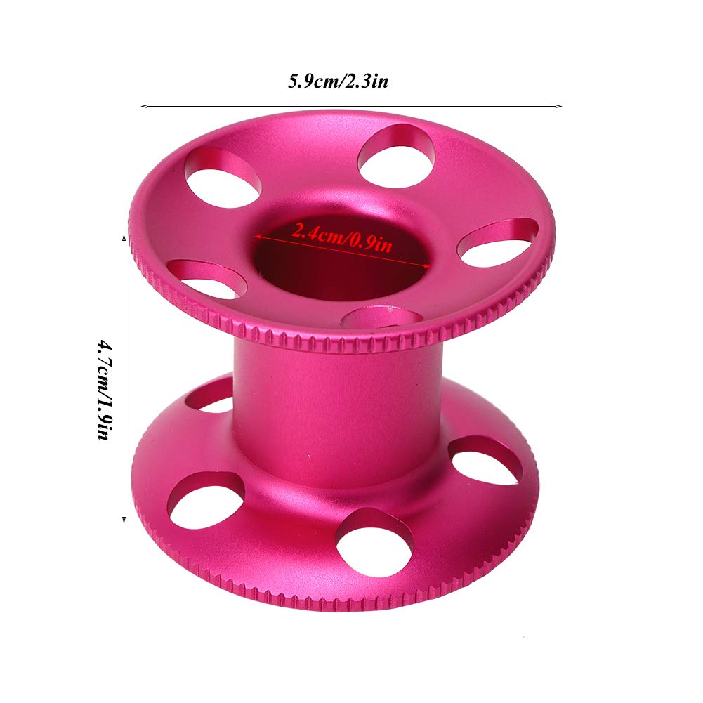 Keen so Aluminum Alloy Diving Spool Reel Guideline Underwater Finger Spool Reel for Freediving Snorkeling (Red) Diving