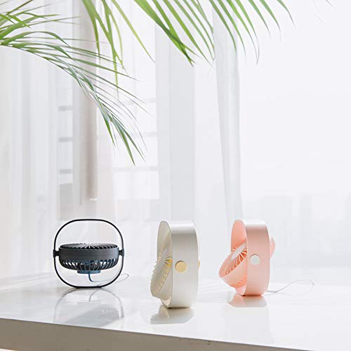 hopeme 4'' Desk Personal Fan with 3.8ft USB Cable, 3 Speeds and 360° Rotatable Vertically Blue Color Mini Small Fan, Quiet Operation and Strong Wind,Suitable for Office Home(Blue Color)
