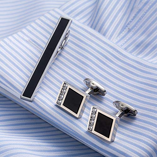 Men's Cufflinks Tie Clips Delicate Diamond Cuff Studs Premium Groom Dress Accessories Cuff Clips