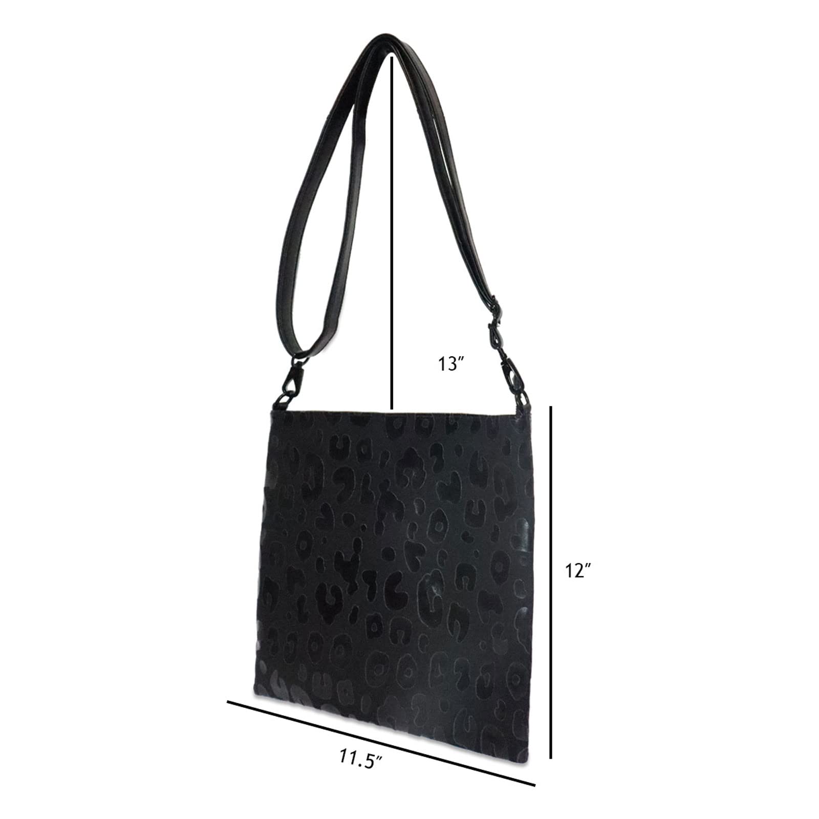 HAIBOLAN Cloth Shoulder Crossbody Purse Leopard print Women's Retro Canvas Casual Tote Bag Messenger Bag (White Leopard)