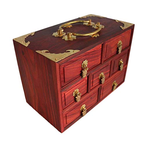 SYKIA Retro Wooden Jewellery Box with 7 Drawers
