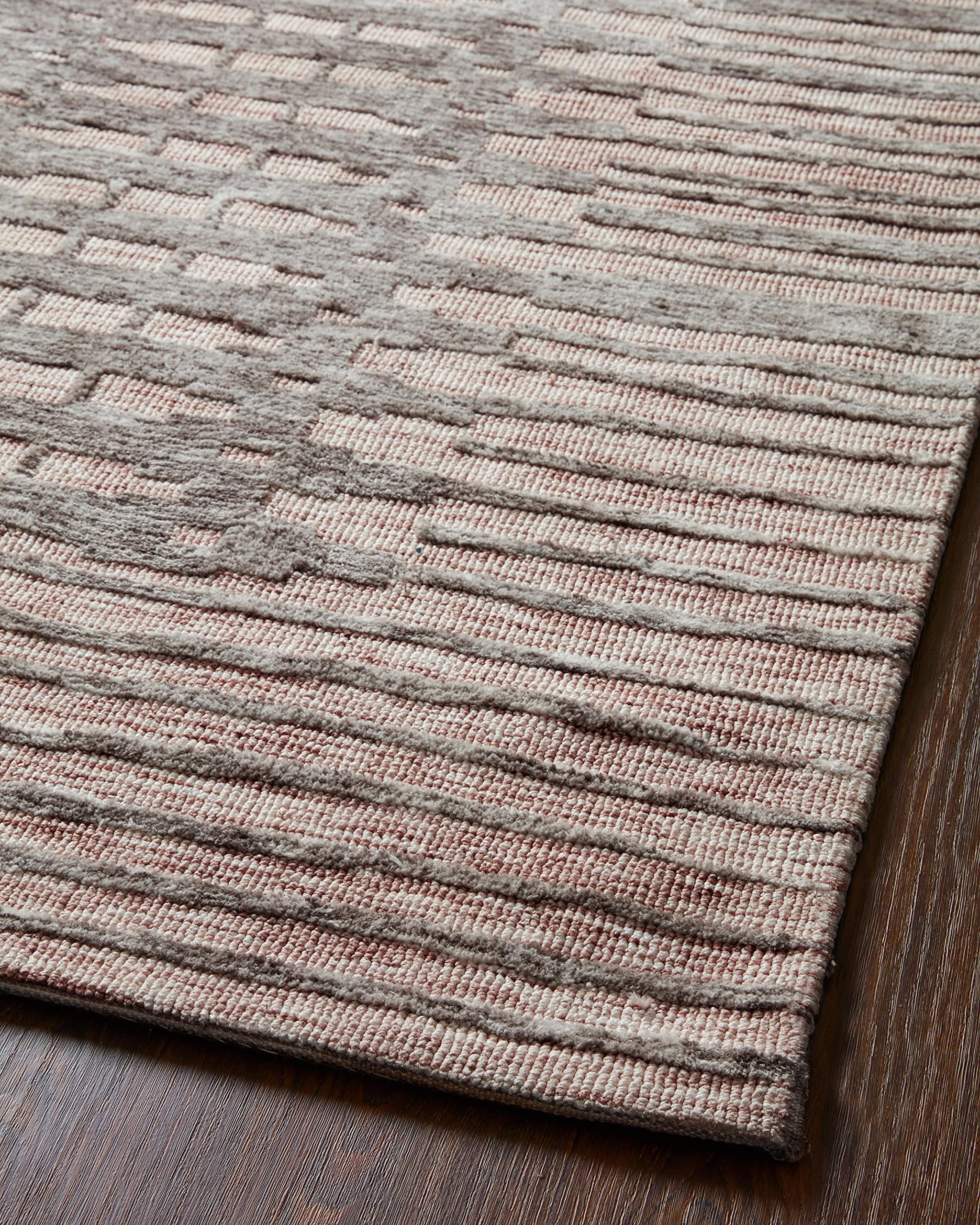 Justina Blakeney x Loloi Yeshaia Collection YES-03 Oatmeal / Silver 18" x 18" Sample Rug