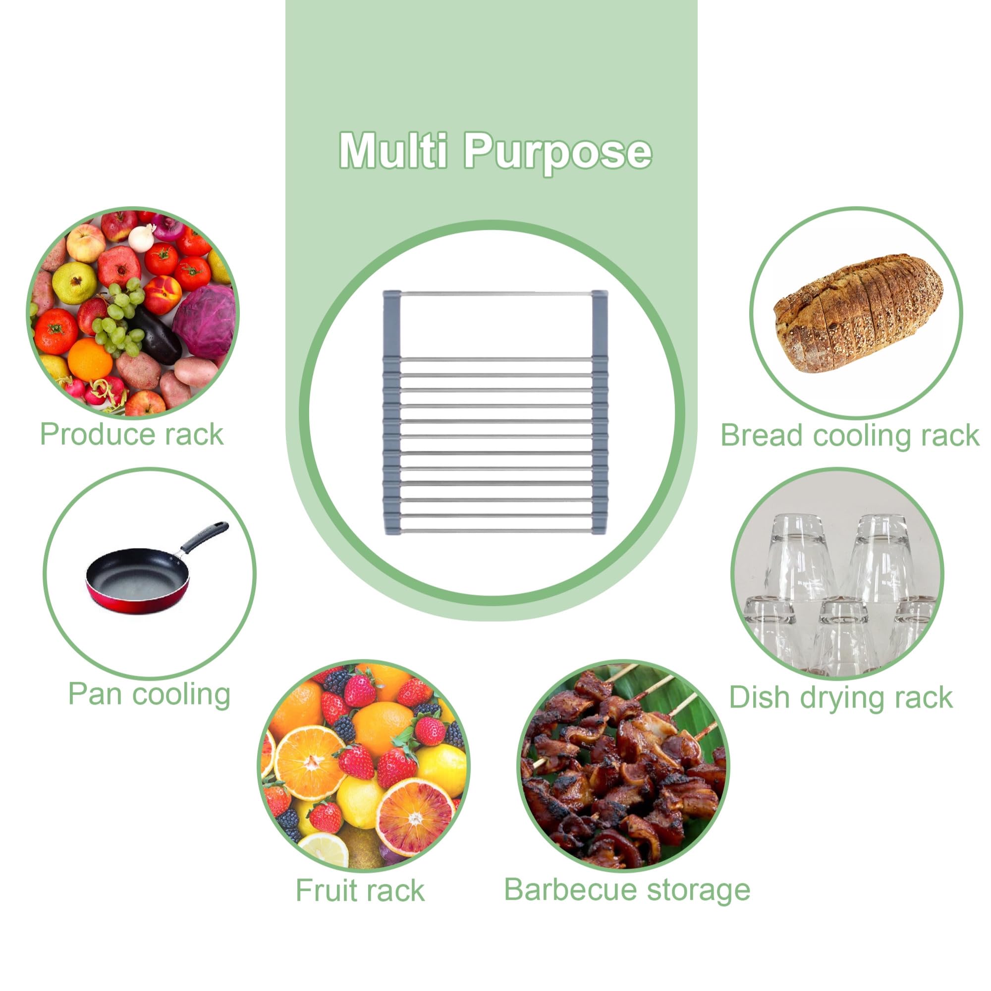 In Sink Dish Drying Rack, Expandable to Fit Up to a 23inch Sink - Dish Drying Rack for Kitchen Counter, De-Clutter Your Kitchen and Speed Up Drying Time With This Handy Over Sink Dish Rack