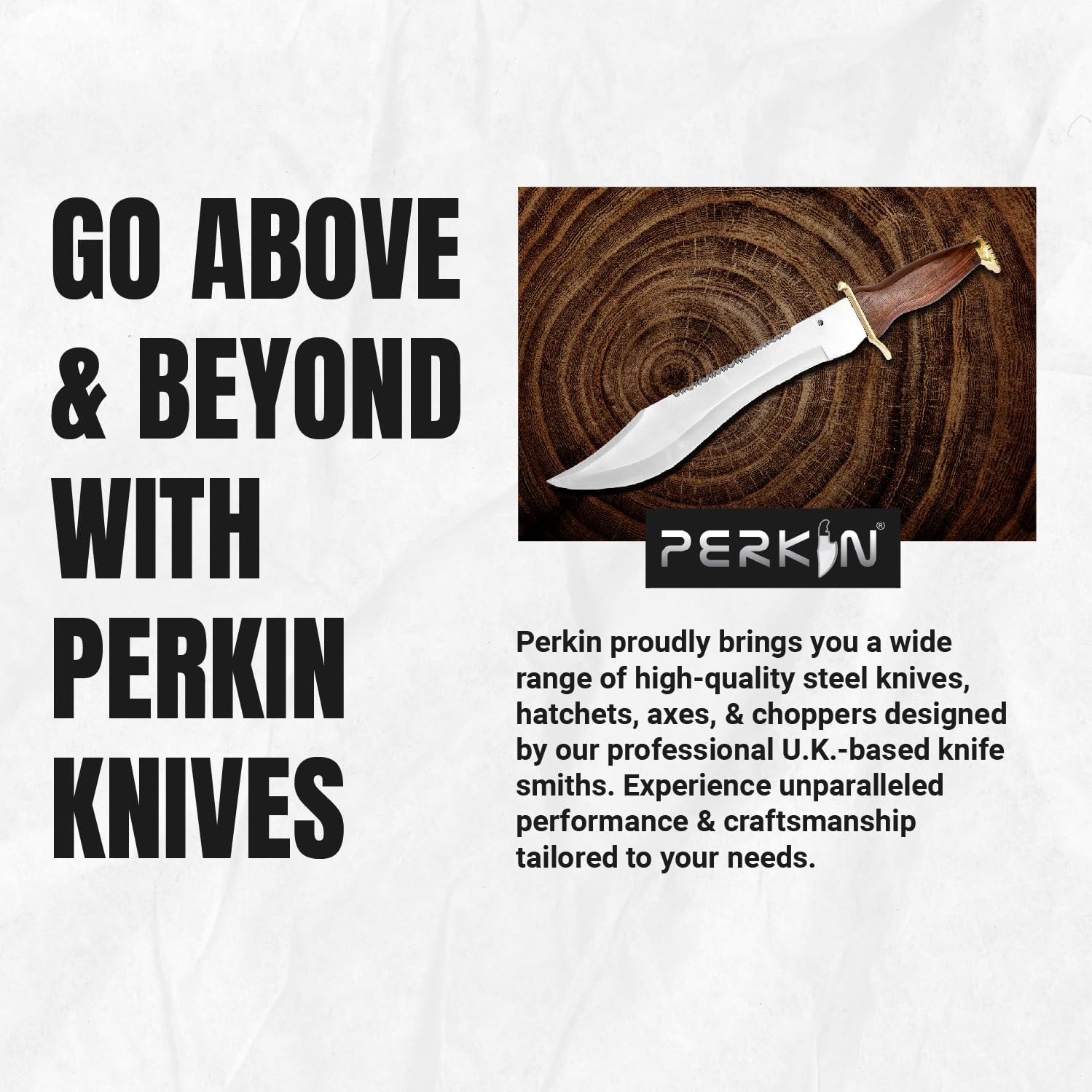 Hunting Knife - 12" Fixed Blade Hunting Knives with Sheath - Razor Sharp Fixed Blade Knife Crafted from Stainless Carbon Steel with Walnut Wood Handle - Handmade Survival Knife by Perking Knife