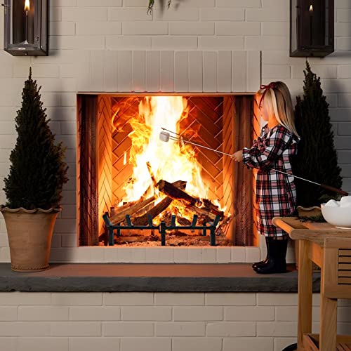 TwentyNext Fireplace Grate 20 Inch Heavy Duty Solid Steel Fire Grate for Fire Pit Wood Log Rack Stove Firewood Holder for Indoor Hearth Outdoor Fire Pit Chimney Hearth Kindling Tool