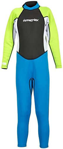 Hyperflex Access Unisex Full Body 3mm Backzip Wetsuit Watersports - Kid Sizes - Warm 4-Way Stretch Neoprene - Adjustable Collar and Flat Lock Construction - High Performance 50+ UV Shield